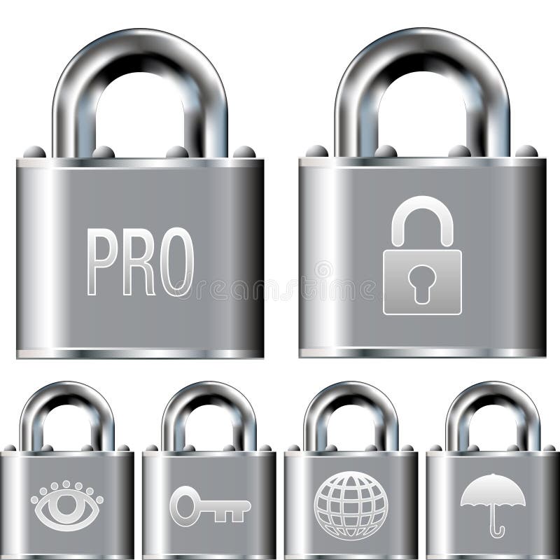 Internet Security Professional Icon Set Stock Vector - Illustration of ...