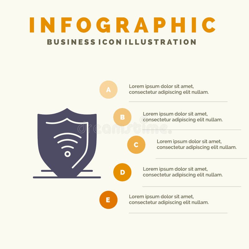Internet, Internet Security, Protect, Shield Solid Icon Infographics 5 ...
