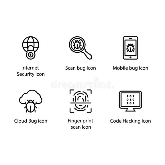 Internet Security, Scan Bug, Mobile Bug, Cloud Bug, Finger Print Scan ...
