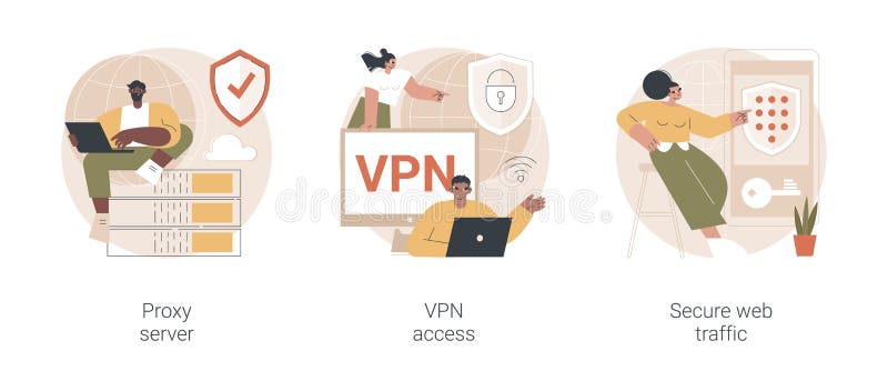 Internet Security Settings Abstract Concept Vector Illustrations. Stock ...