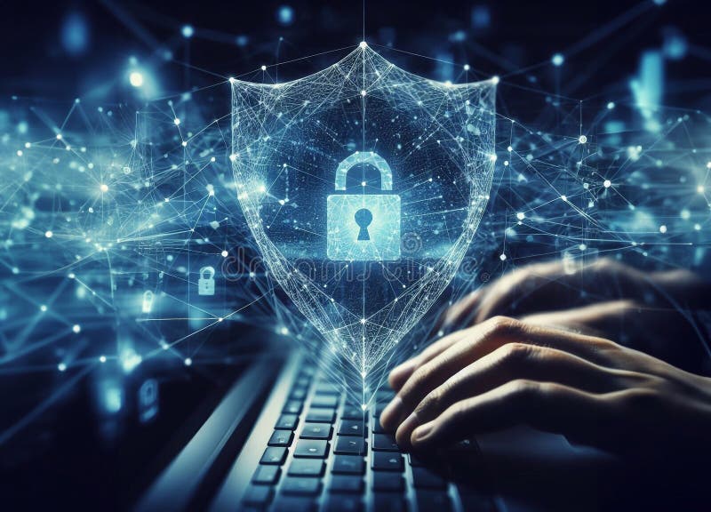 Internet Security System Concept Background Generative Ai Art Stock ...