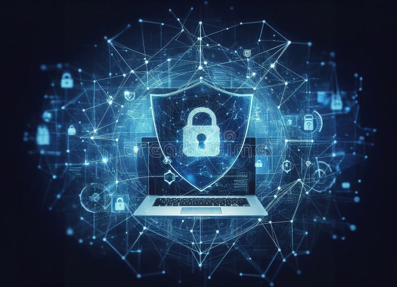 Internet Security System Concept Background Generative Ai Art Stock ...