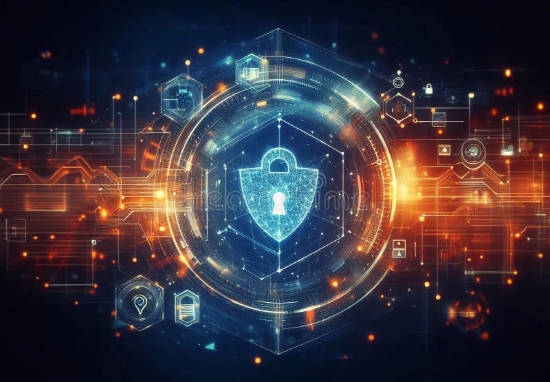 Internet Security System Concept Background Generative Ai Art Stock ...