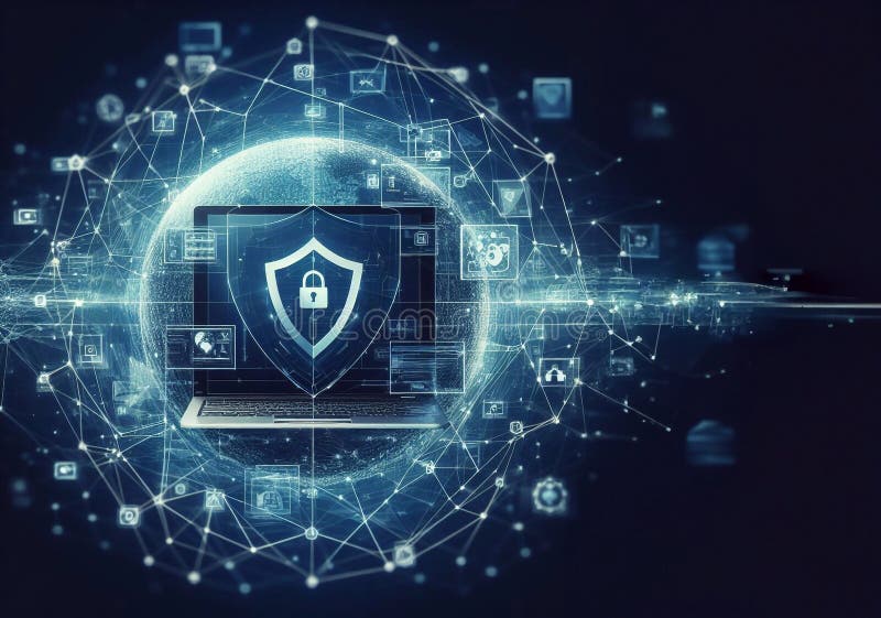 Internet Security System Concept Background Generative Ai Art Stock ...