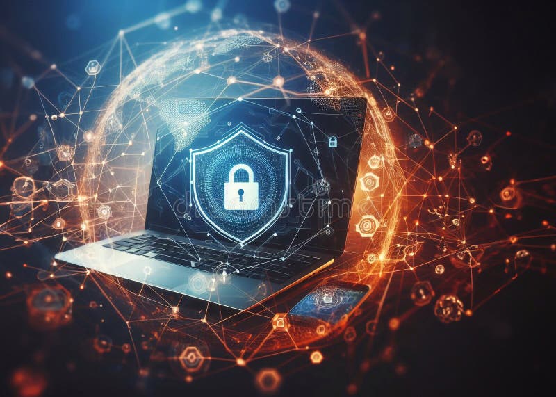 Internet Security System Concept Background Generative Ai Art Stock ...