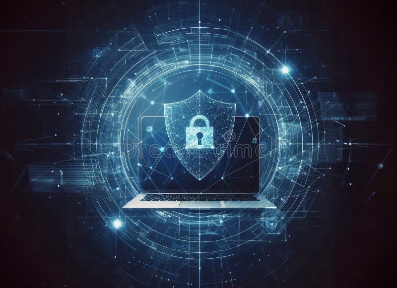 Internet Security System Concept Background Generative Ai Art Stock ...