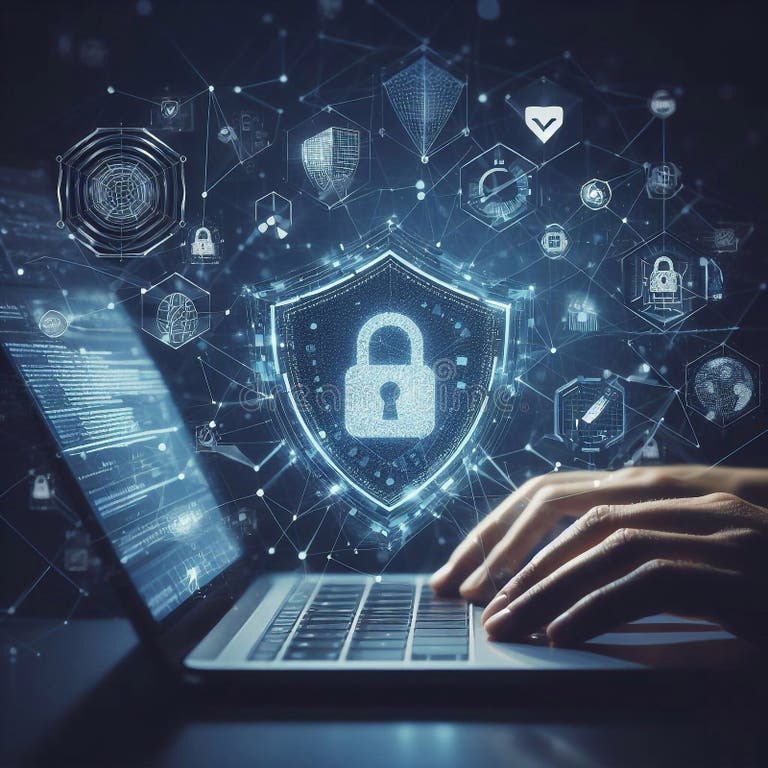 Internet Security System Concept Background Generative Ai Art Stock ...