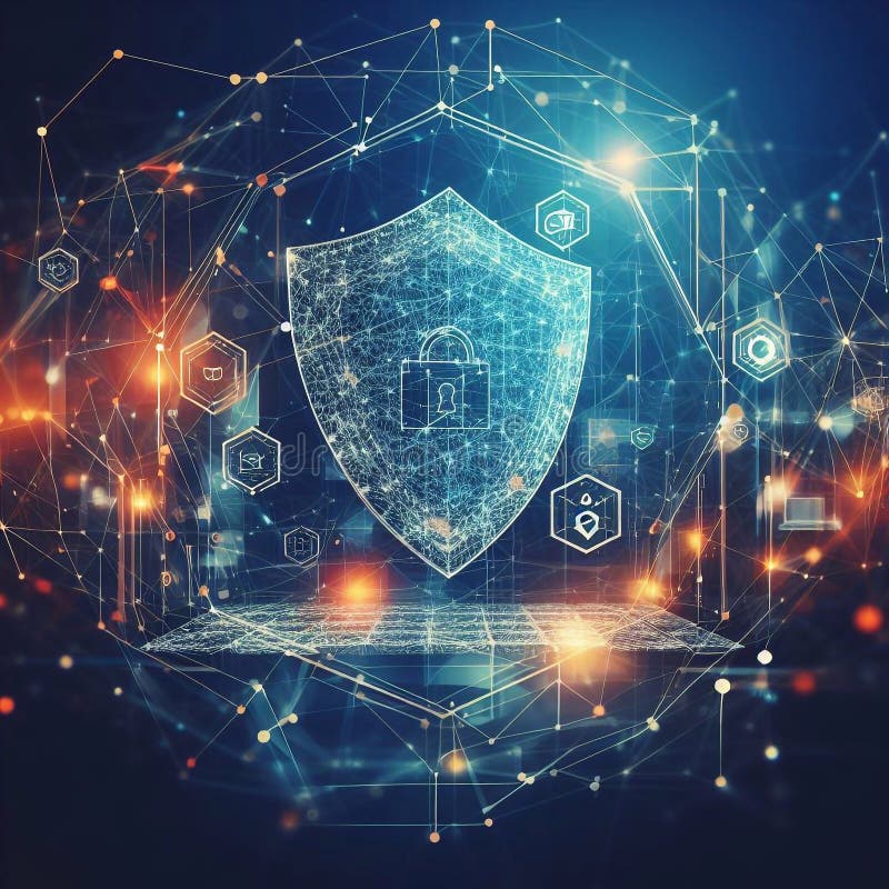 Internet Security System Concept Background Generative Ai Art Stock ...