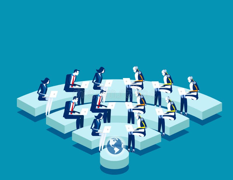 Internet Security Team. Concept Business Vector Illustration ...