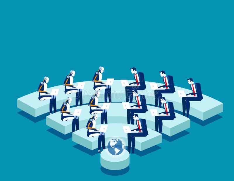 Internet Security Team. Concept Business Vector Illustration ...