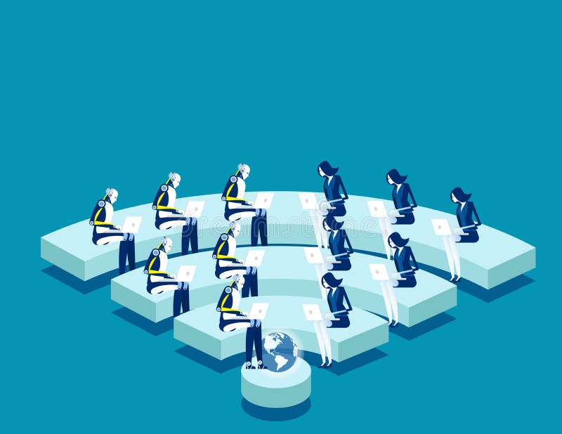 Internet Security Team. Concept Business Vector Illustration ...