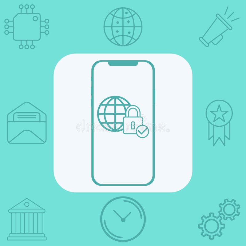 Internet Security Vector Icon Sign Symbol Stock Illustration ...
