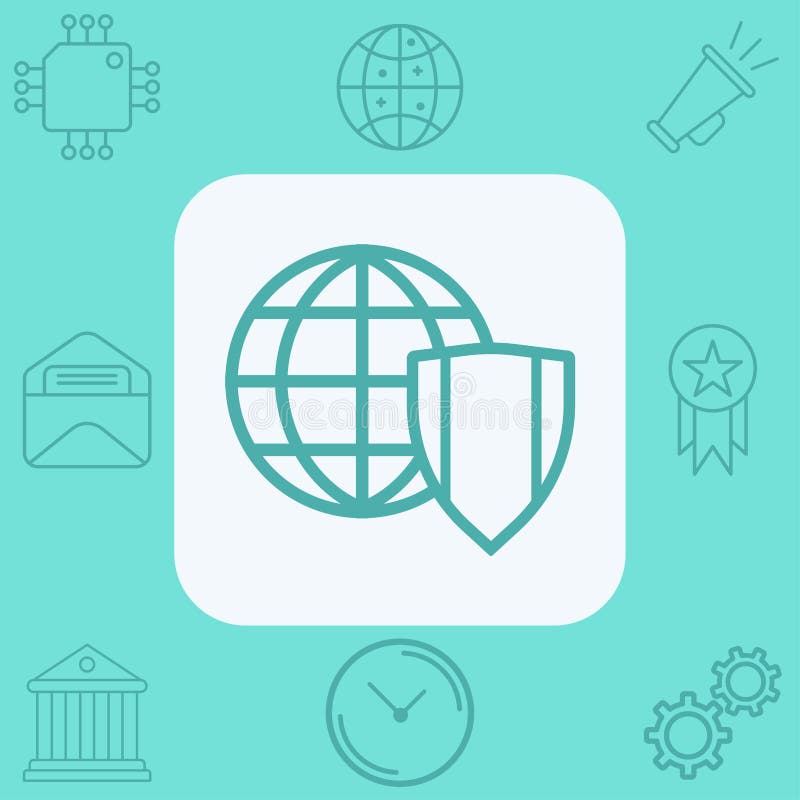 Internet Security Vector Icon Sign Symbol Stock Illustration ...