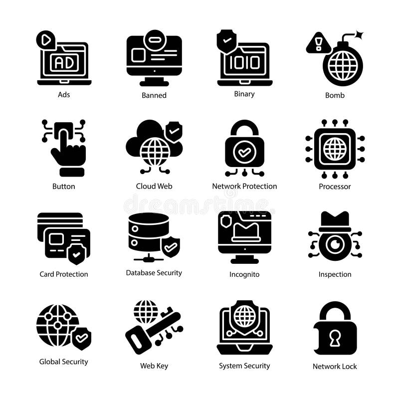 Web Security Vector 2 Colour Icon Design Illustration. Stock Vector ...