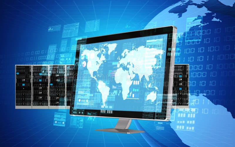 Internet Server Concept stock image. Image of data, monitor - 47541859