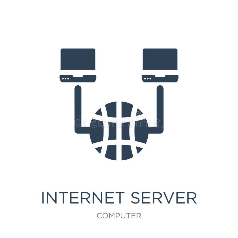 Internet Server Icon in Trendy Design Style. Internet Server Icon ...
