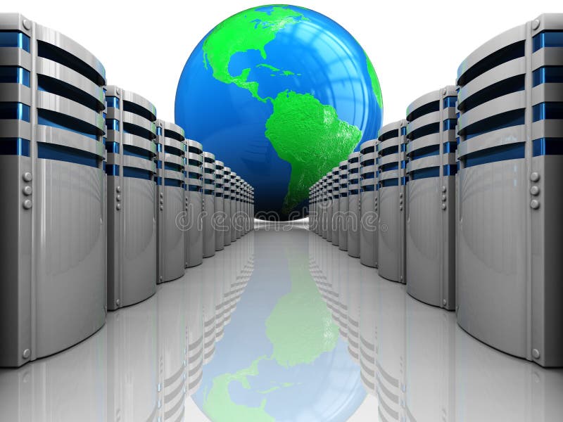 Servers stock illustration. Illustration of network, arrangement - 19202862