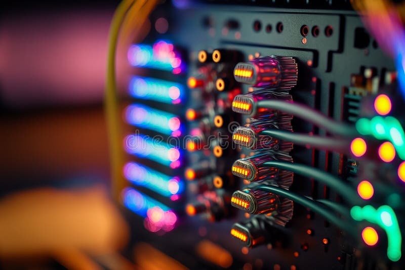 Internet Servers and in Data Center with Blinking Lights ...