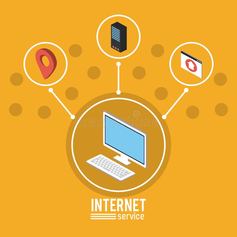 Internet Service Infographic Stock Vector - Illustration of infographic ...