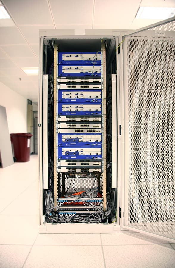 Internet Service Provider Equipment Stock Photo - Image of cluster ...