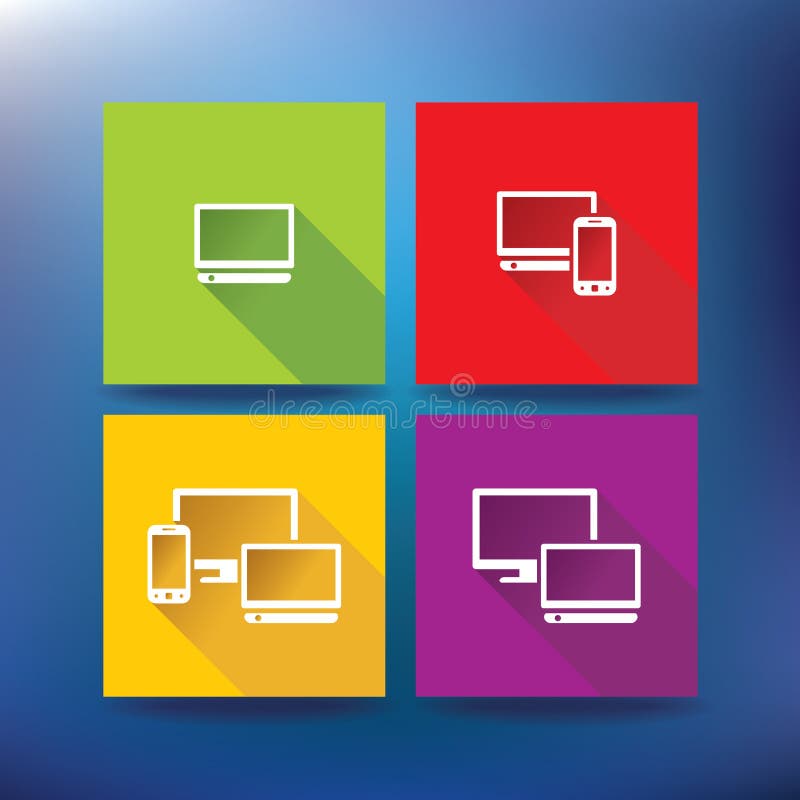 Internet Service Provider Icons, Eps 10 Stock Vector - Illustration of ...