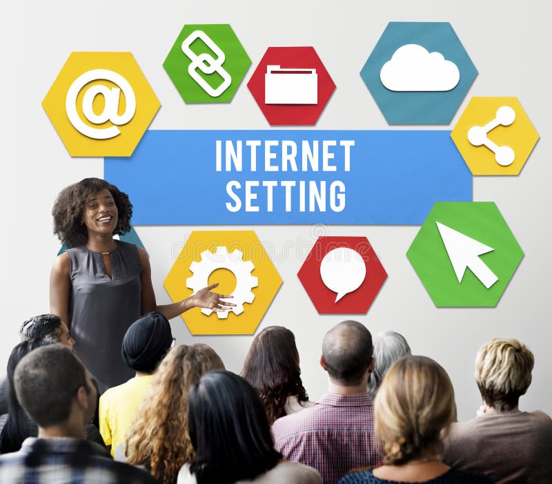 Internet Setting Gadget Control Networking Concept Stock Image - Image ...