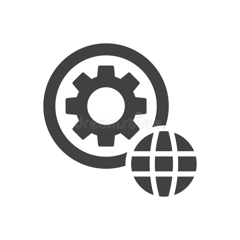 Internet Setting Icon stock illustration. Illustration of symbol ...