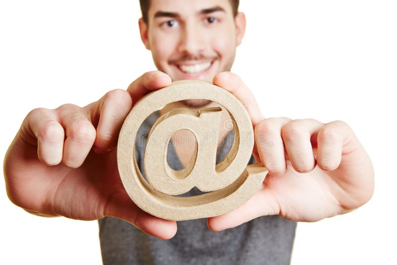 Internet Sign at in the Hands of a Man Stock Photo - Image of ...