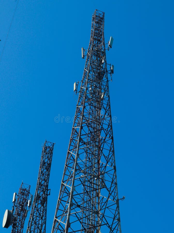 Internet Signal Tower in the Hills of Menoreh, Indonesia Stock Photo ...