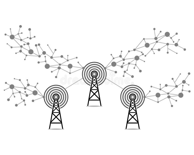 Internet Signals, Communication Technology Vector Stock Vector ...