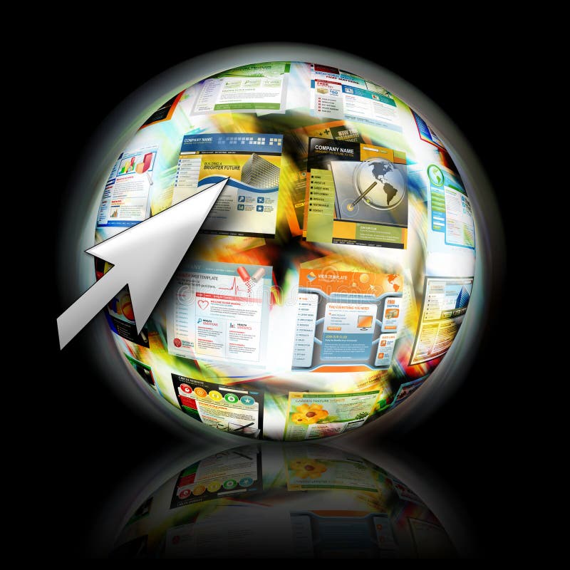 Internet-site-Recherche Mit Pfeil-Cursor Stock Abbildung - Illustration ...
