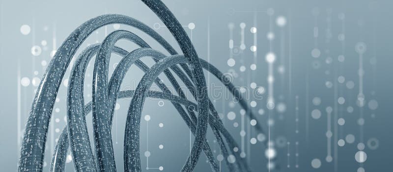 Digital Data Flow Optical Wire Stock Illustrations – 328 Digital Data ...