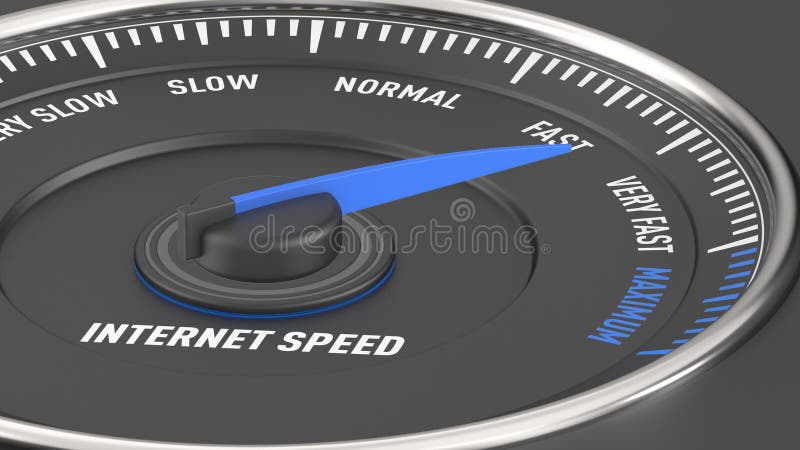 Internet Speed on Car Speedometer. 3D Illustration Stock Video - Video ...