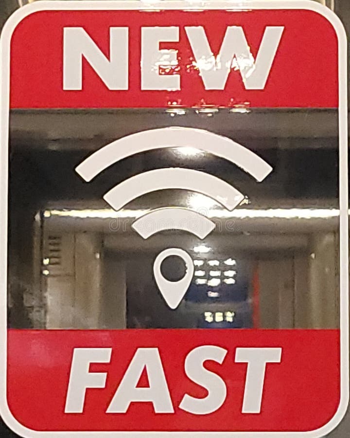 Internet Speed Conection Free of Charge. Stock Image - Image of ...