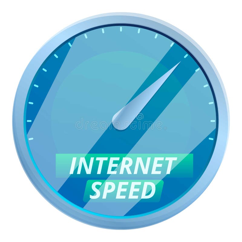 Internet Speed Gauge Icon, Cartoon Style Stock Vector - Illustration of ...