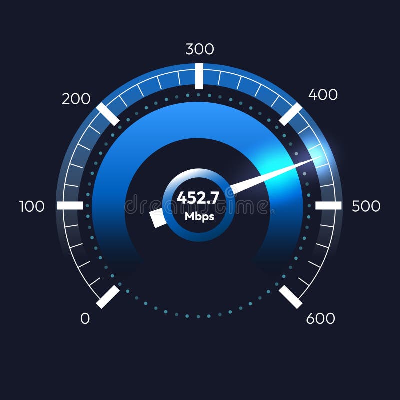 Internet Speed Test Indicator Stock Vector - Illustration of website ...