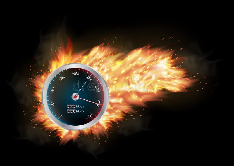 Internet speed test meter stock vector. Illustration of power - 73034646