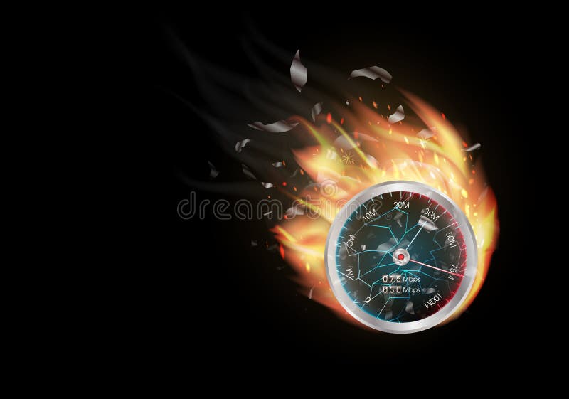 Internet speed test meter stock vector. Illustration of modern - 73113610