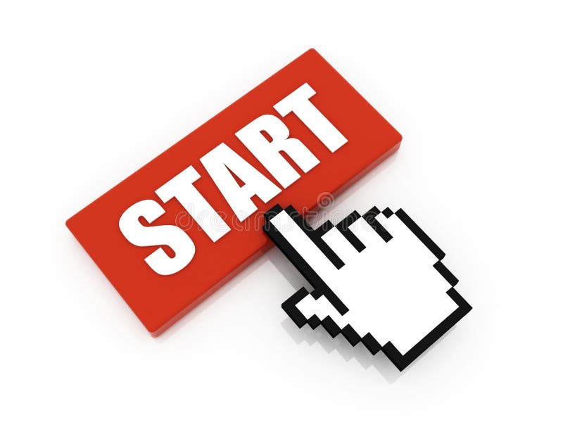 Green Start Button stock illustration. Illustration of push - 16840933