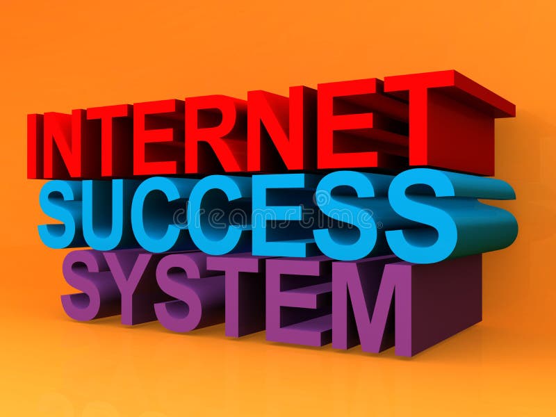 Internet Success System on Orange Stock Illustration - Illustration of ...