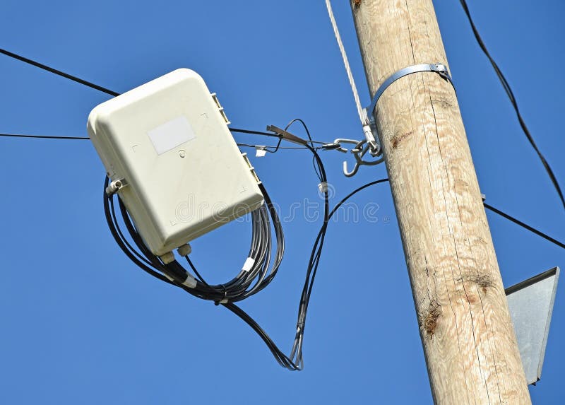 Internet Router on an Outdoor Pole Stock Photo - Image of ...