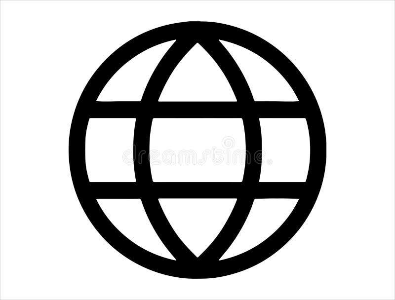 Internet Symbol Silhouette Vector Art White Background Stock Vector ...