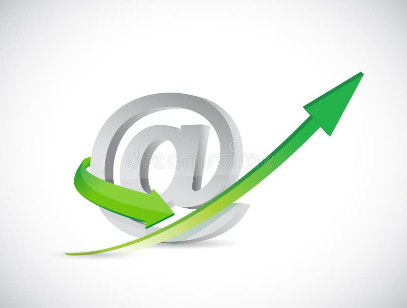 Internet am Symbol Und am Hohen Pfeil Stock Abbildung - Illustration ...
