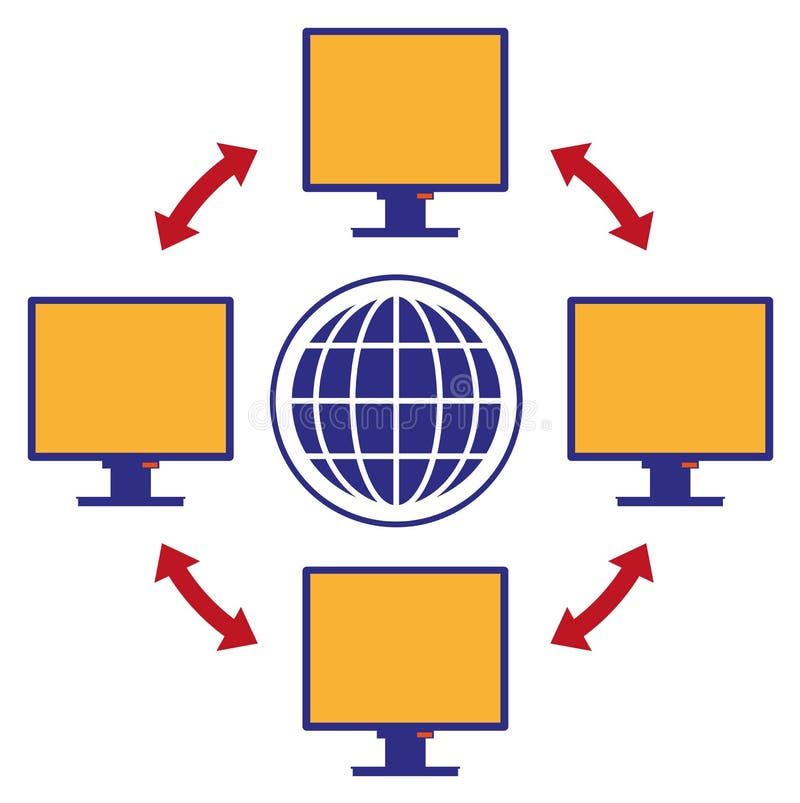 Internet stock vector. Illustration of computer, screen - 45458155