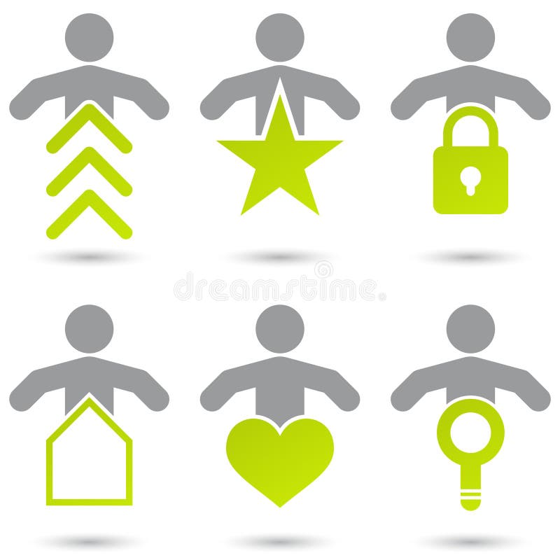 Internet Symbols with People Stock Vector - Illustration of bright ...
