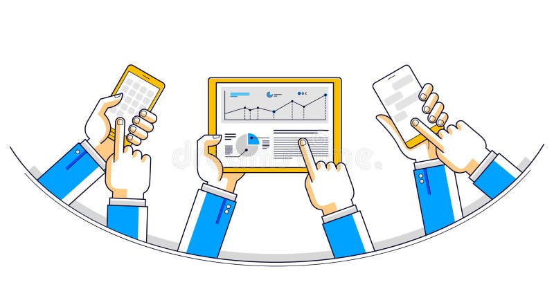 Internet Teamwork Online Team is Working and Having Communication Using ...