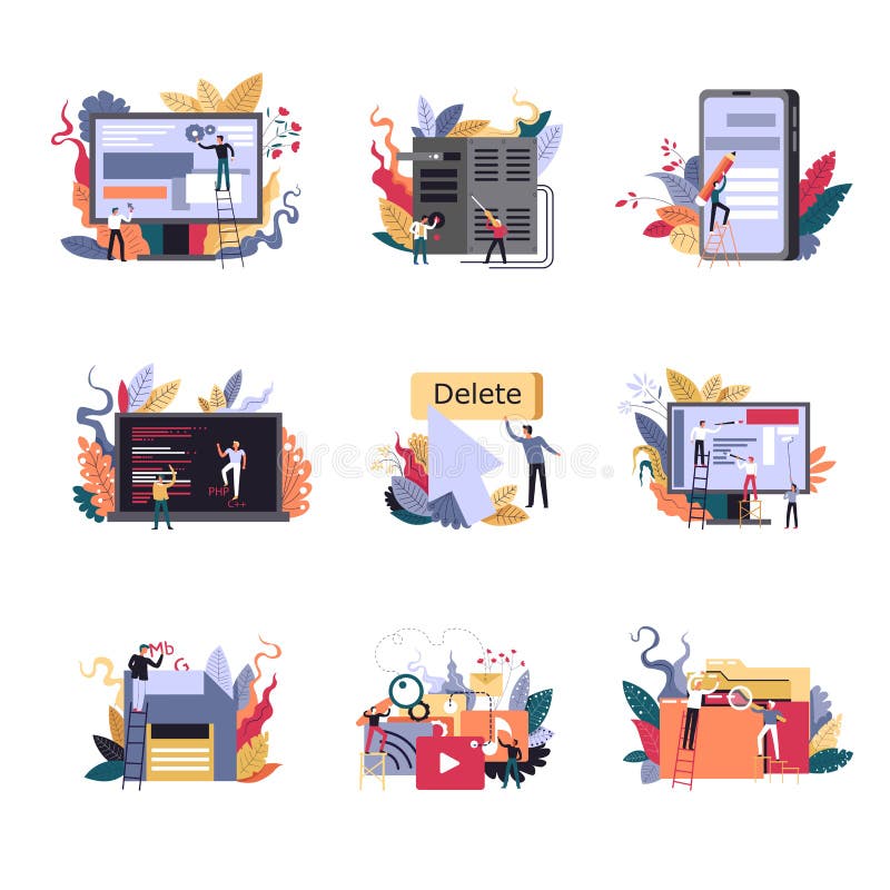 Python Programming Language Isometric Illustration Building a Program Stock Vector ...