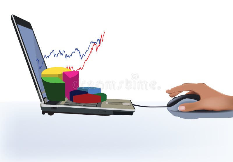 Internet Technology Computer Financial Chart Stock Vector ...