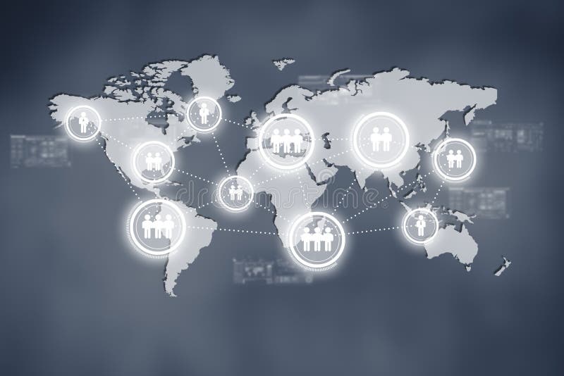 Internet Technology Concept of Global Business or Social Network Stock ...