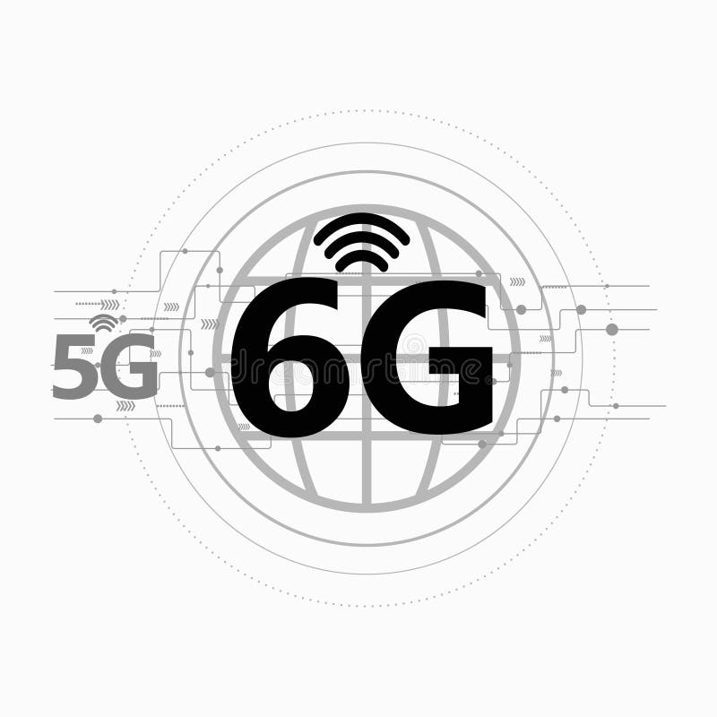 Technology 6G Networking stock vector. Illustration of technology ...